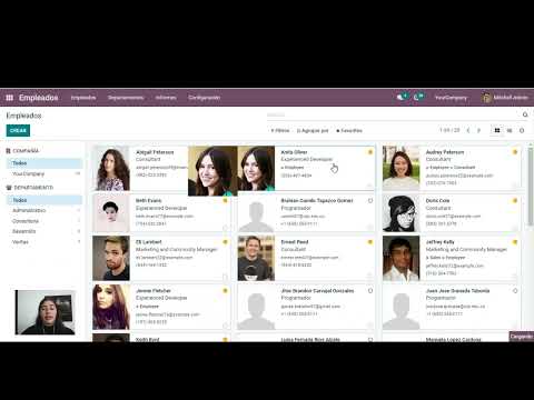 Departamentos y puestos de trabajo Nómina de Odoo | PETI Soluciones Productivas
